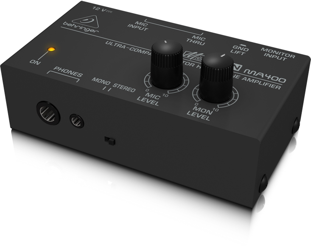 BEHRINGER HA400 BK BLACK MICROAMP AMPLIFICATORE PER CUFFIE 4 CANALI ...