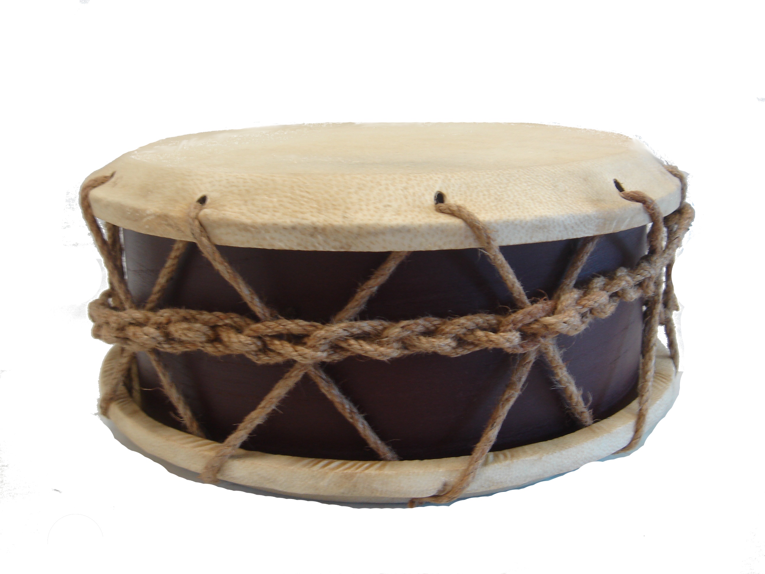 EXTREME TAMBOR 9" TAMBURO IN LEGNO DOPPIA PELLE CON TIRANTI IN CORDA ...