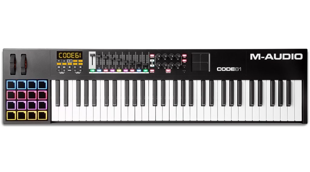 M-AUDIO CODE61 BLACK CONTROLLER MASTER KEYBOARD 61 TASTI SEMI PESATI ...