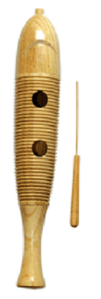 EXTREME G-02 STRUMENTO A PERCUSSIONE GUIRO IN LEGNO + BATTENTE INCLUSO ...