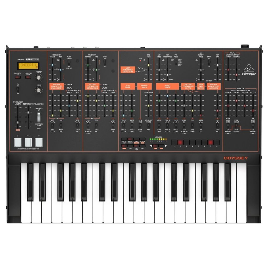 BEHRINGER ODYSSEY SINTETIZZATORE ANALOGICO 37 TASTI ARPEGGIATORE E ...