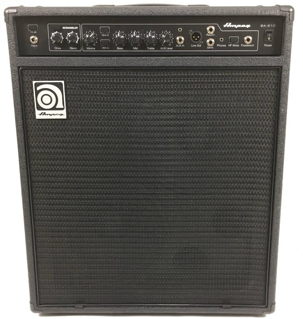 AMPEG BA210 AMPLIFICATORE COMBO PER BASSO 450W 2 CUSTOM 10" 1"HF BA-210 ...