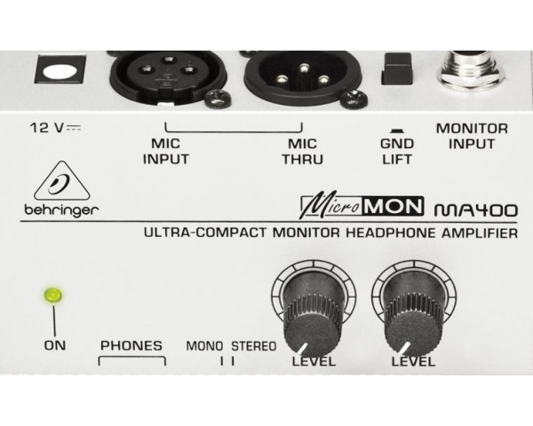BEHRINGER MA400 MICROMON PREAMPLIFICATORE PER CUFFIE MIC IN THRU XLR ...
